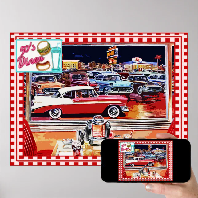 50s Retro Diner Poster | Zazzle