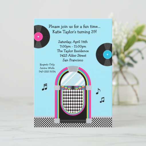 50's Retro Party Invitation | Zazzle