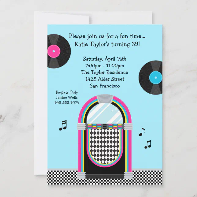 50's Retro Party Invitation | Zazzle