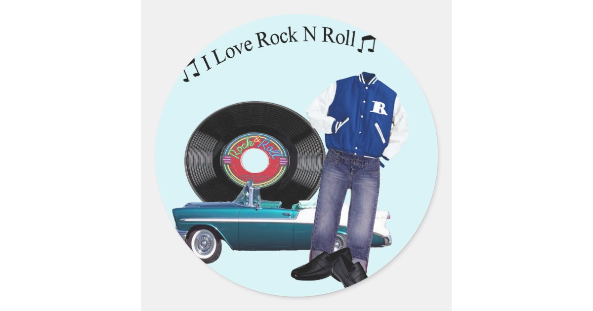 50's Rock N Roll Stickers | Zazzle.com