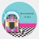 50's Sock Hop Dance Party Jukebox Pink Sticker | Zazzle