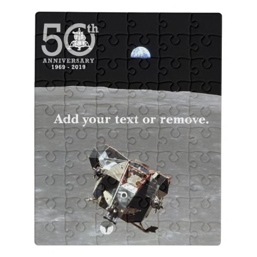 50th Anniversary Apollo 11, Lunar Module and Moon, Jigsaw Puzzle | Zazzle