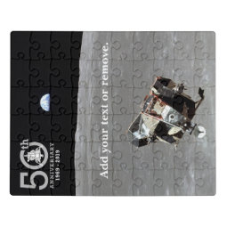 50th Anniversary Apollo 11, Lunar Module and Moon, Jigsaw Puzzle | Zazzle