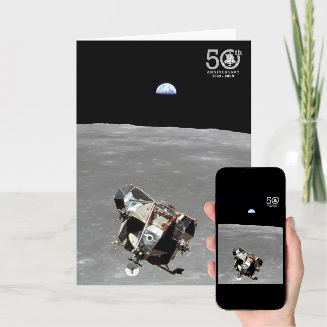 50th Anniversary Apollo 11 Mission Moon Landing Card Zazzle
