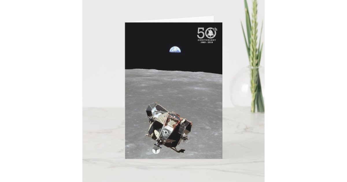 50th Anniversary Apollo 11 Mission Moon Landing Card Zazzle