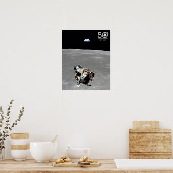 50th Anniversary, Apollo 11 Mission Moon Landing: Poster | Zazzle