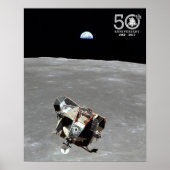 50th Anniversary, Apollo 11 Mission Moon Landing: Poster | Zazzle