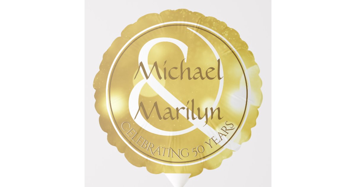 50th Anniversary | CELEBRATING 50 YEARS | Names Balloon | Zazzle