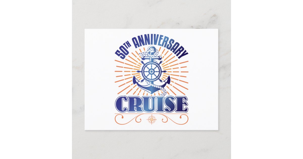 50th Anniversary Cruise Postcard | Zazzle