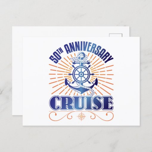 50th Anniversary Cruise Postcard | Zazzle