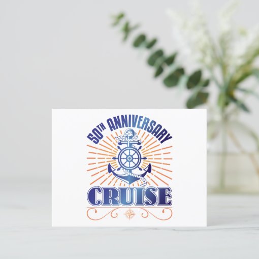 50th Anniversary Cruise Postcard | Zazzle