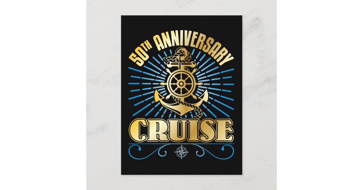 50th Anniversary Cruise Postcard | Zazzle