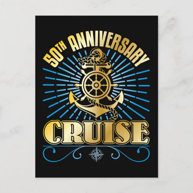 50th Anniversary Cruise Postcard | Zazzle