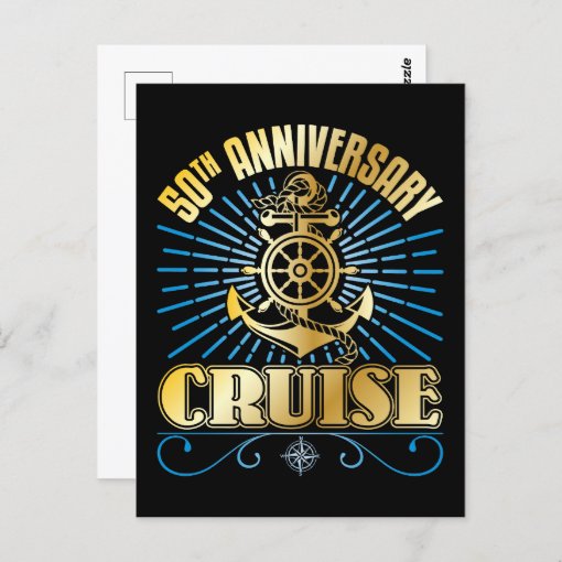 50th Anniversary Cruise Postcard | Zazzle