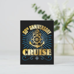 50th Anniversary Cruise Postcard | Zazzle