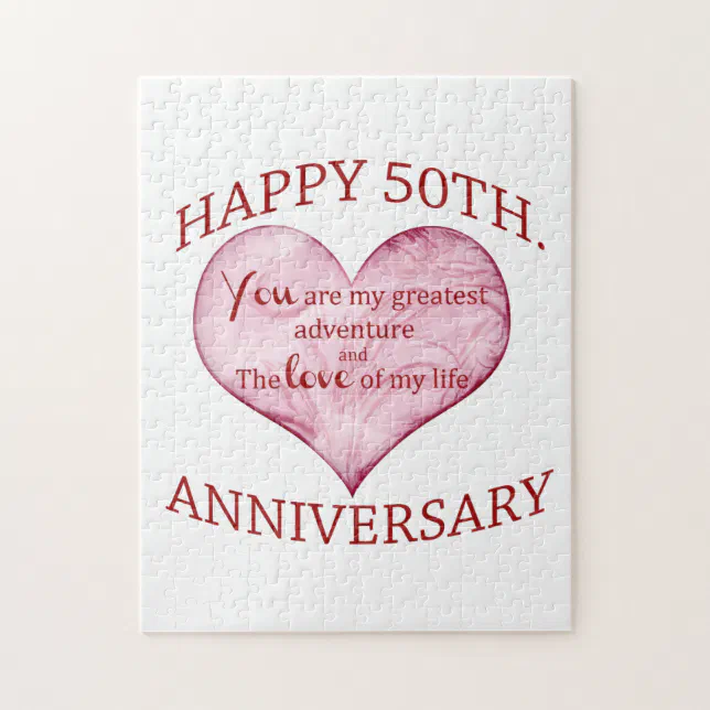 50th. Anniversary Jigsaw Puzzle | Zazzle