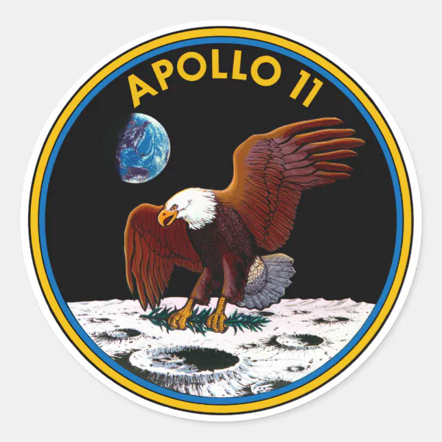 50th Anniversary Moon Landing, Apollo 11 insignia: Classic Round ...