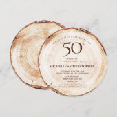 50th anniversary Rustic Wedding Tempate Invitation | Zazzle
