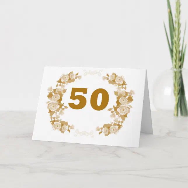 50th Anniversary Thank You Card | Zazzle