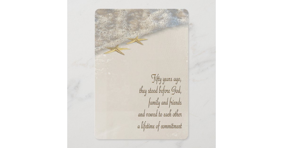 50th Anniversary Vow Renewal Wedding Program | Zazzle