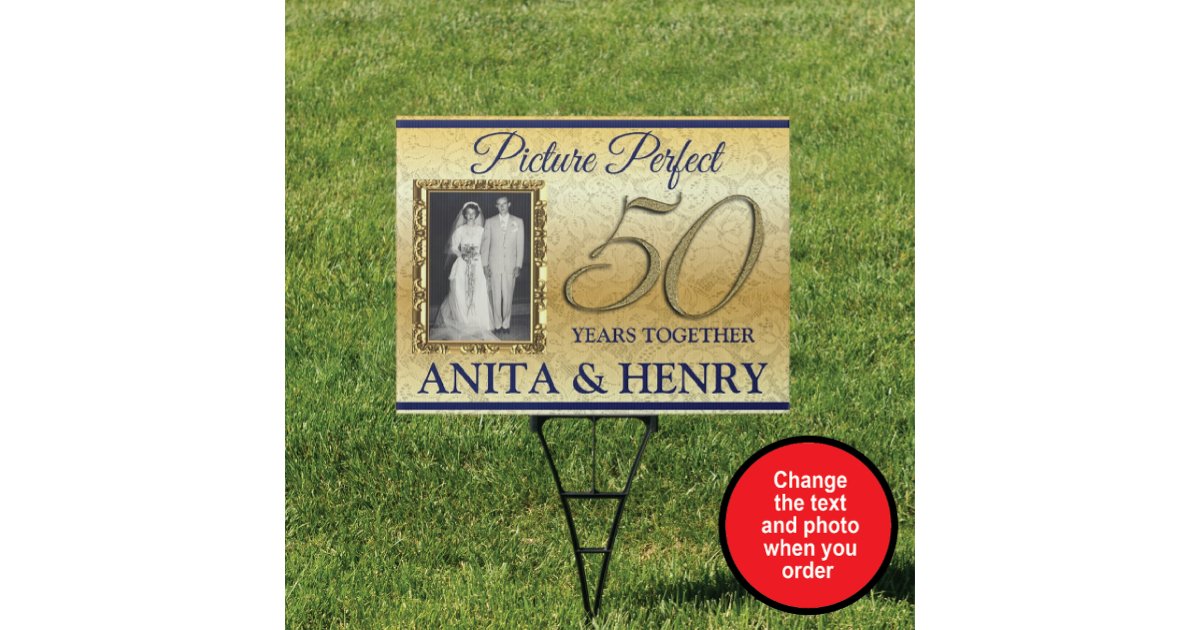 50th Anniversary Yard Sign | Zazzle