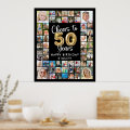 50th Birthday 57 Photo Collage Cheers to 50 Years Poster | Zazzle