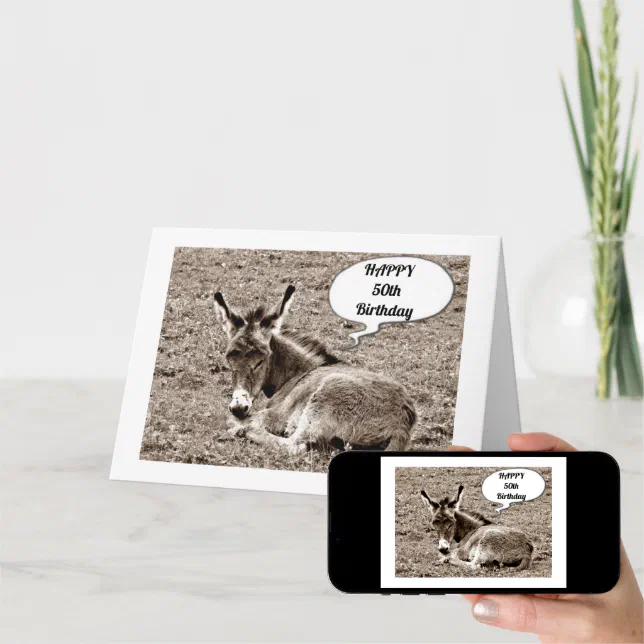 ***50th*** BIRTHDAY ADVICES FROM BABY MULE Card | Zazzle