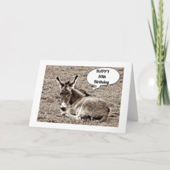 ***50th*** BIRTHDAY ADVICES FROM BABY MULE Card | Zazzle