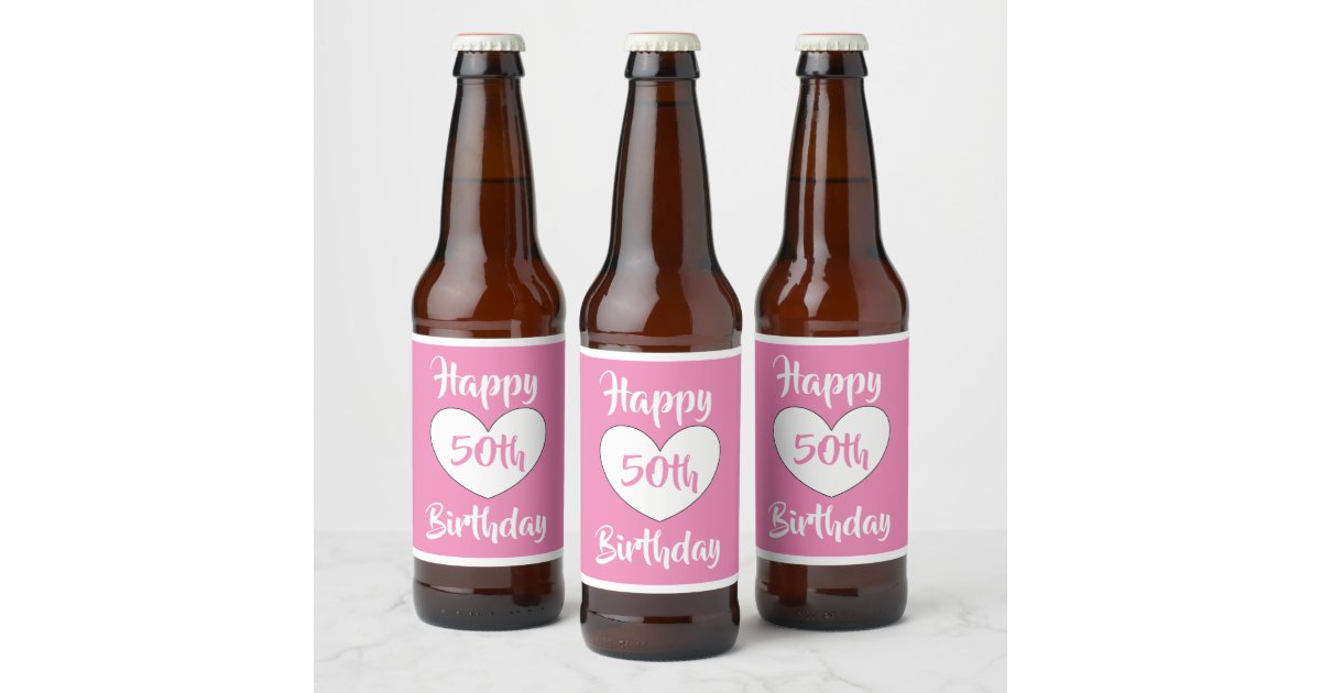 50th birthday beer labels by dalDesignNZ | Zazzle