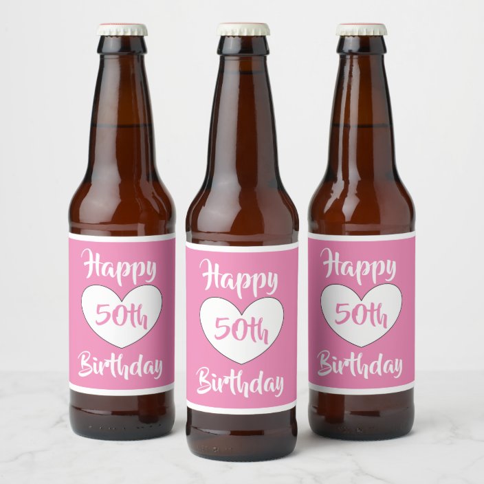 50th birthday beer labels by dalDesignNZ | Zazzle.com