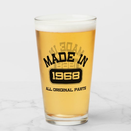50th Birthday Beer Pint Glass | Zazzle.com
