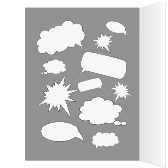 50th Birthday BIG Speech Bubbles for Group Wishes Card | Zazzle
