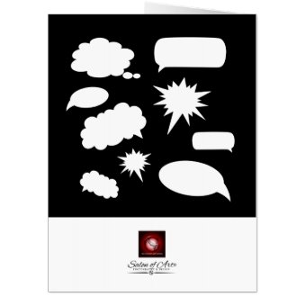 50th Birthday BIG Speech Bubbles for Group Wishes Card | Zazzle