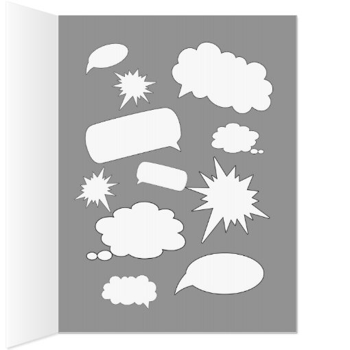 50th Birthday BIG Speech Bubbles for Group Wishes Card | Zazzle