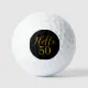 50th Birthday Black Gold Birthday Golf Balls | Zazzle
