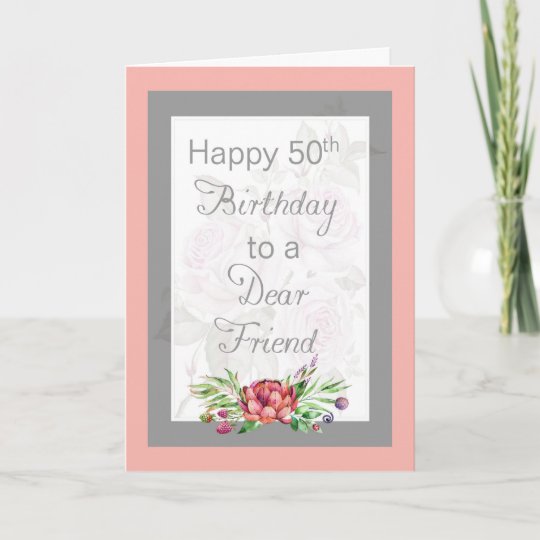 50th Birthday Card for a Dear Friend | Zazzle.com