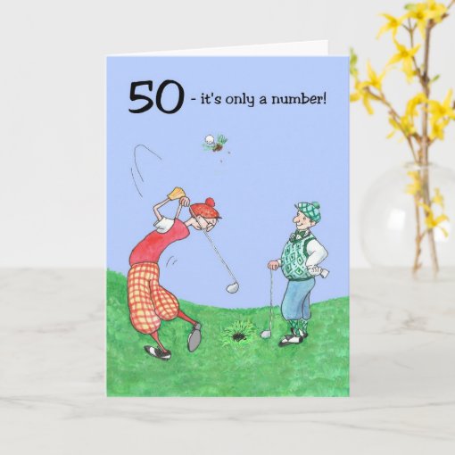 50th Birthday Card for a Golfer | Zazzle