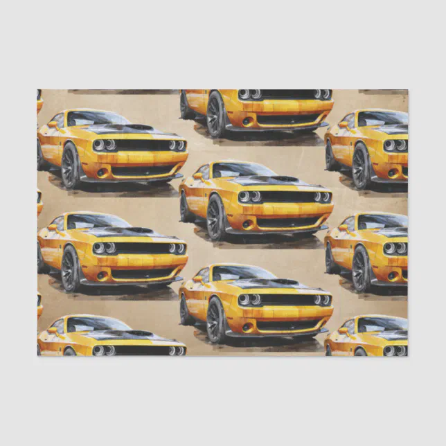 50th Birthday Classic Muscle Car Tissue Paper | Zazzle