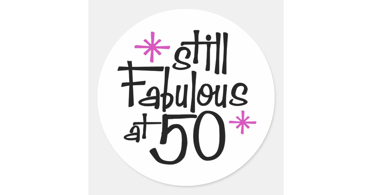 50th Birthday Classic Round Sticker | Zazzle