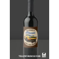 50th Birthday Classic Yellow Muscle Car Wine Label | Zazzle