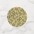 50th Birthday Cool Number Pattern Gold and Black Confetti | Zazzle