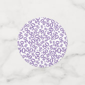 50th Birthday Cool Number Pattern Purple and White Confetti | Zazzle