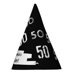 50th Birthday Custom Paper Party Hat | Zazzle
