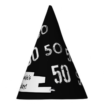 50th Birthday Custom Paper Party Hat | Zazzle