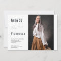50th Birthday Custom Photo Hello 50 Party Invitation | Zazzle