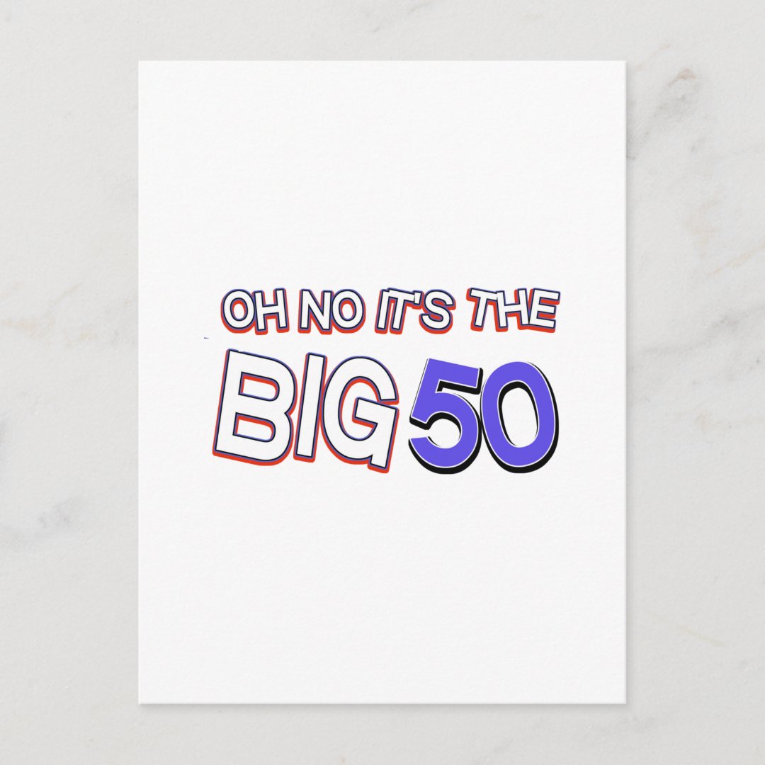 50th birthday designs postcard | Zazzle