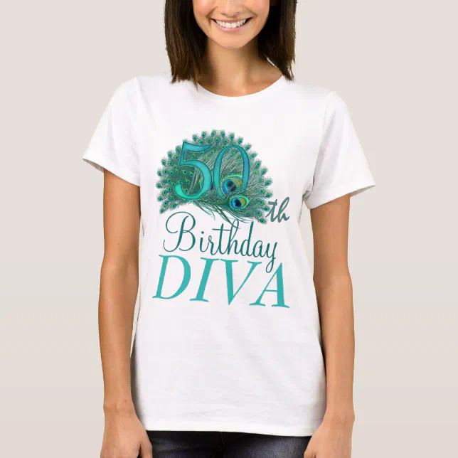 50th Birthday Diva Shirts | Zazzle