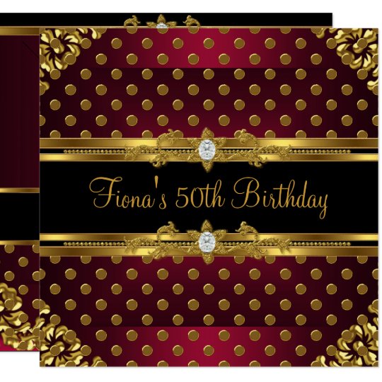 Elegant 50th Birthday Sparkling Lights Gold Invitation | Zazzle.com