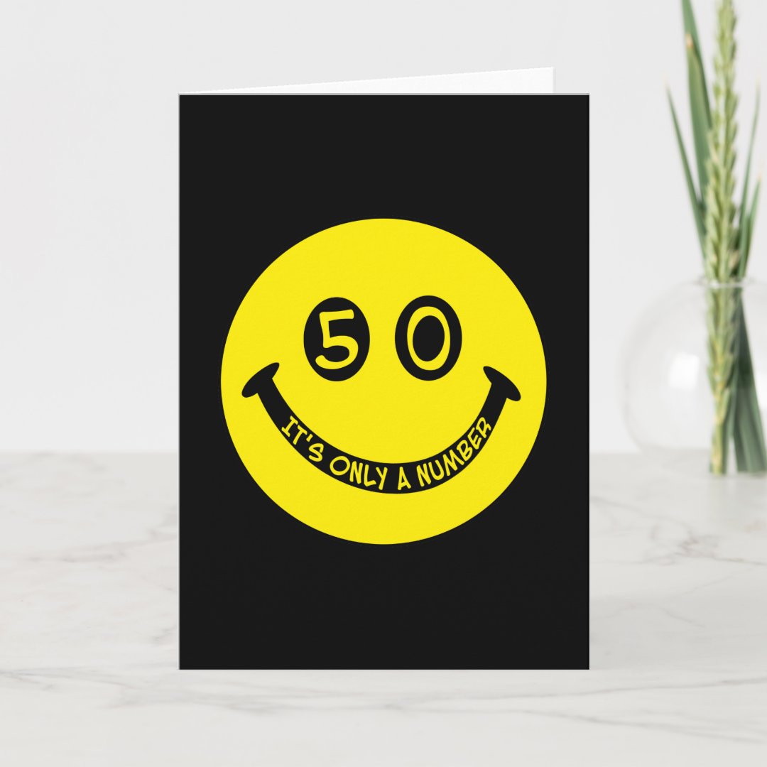 50th birthday Face, It's only a number! Card | Zazzle