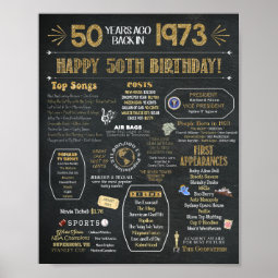 50th Birthday Flashback Poster | Zazzle
